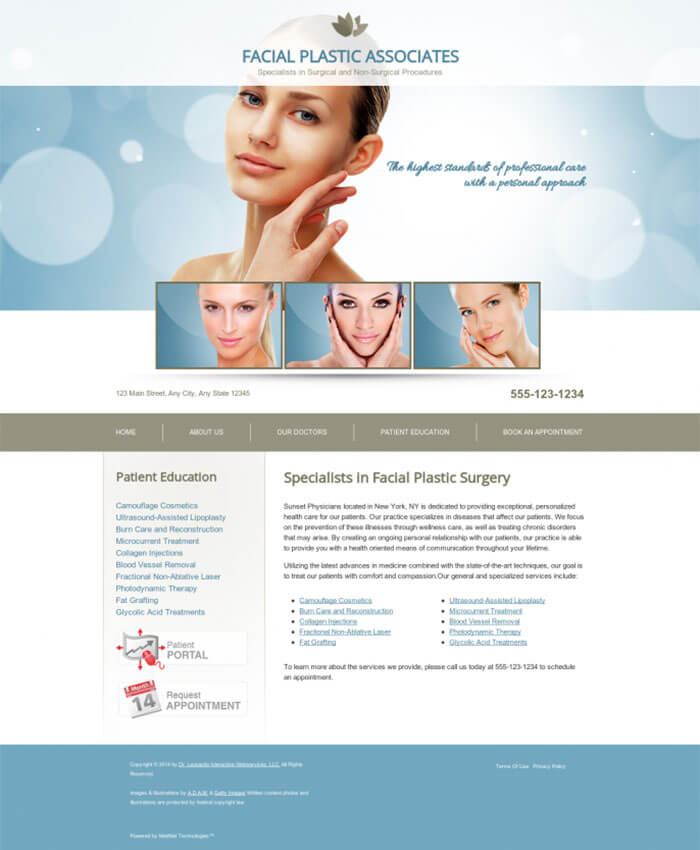Facial Plastic Surgery Websites