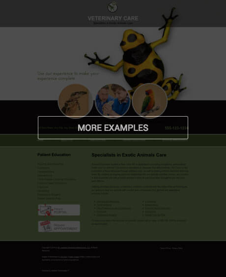 Veterinarian Websites Built with the Dr. Leonardo Website Builder