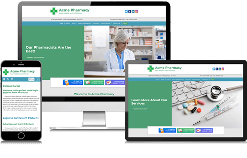 Pharmaceutical Websites Built with the Dr. Leonardo Website Builder